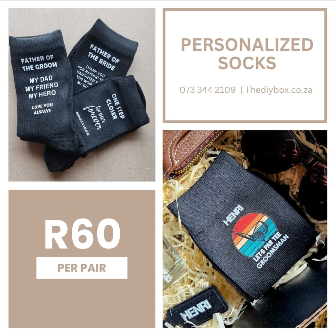 Personalized Men Socks – The DIY Box SA